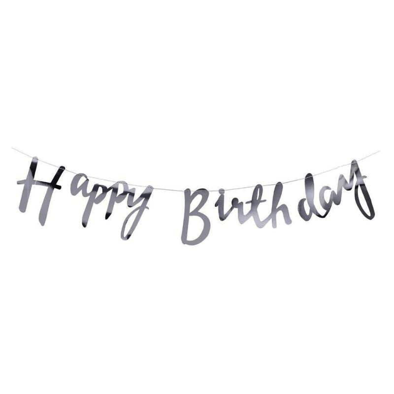 Happy Birthday Party Flags Silver In Sri Lanka | Treats N Stuff | Best ...
